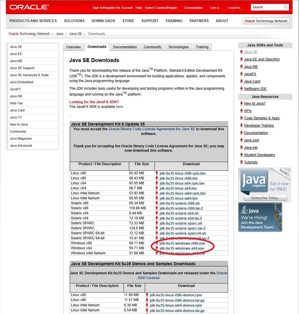 Installation des JDK